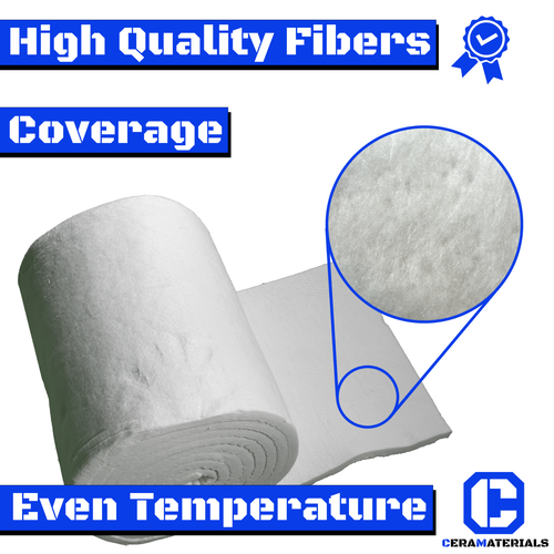 1" CeraBlanket 24"x25' Ceramic Fiber Blanket Insulation 8# Thermal ...