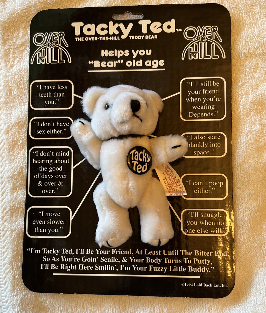 Tacky Ted The Over The Hill Teddy Bear Helps You BEAR Old Age. VINTAGE ...