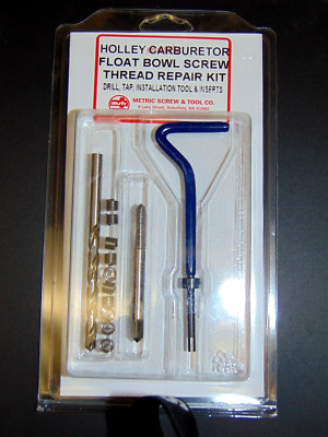HOLLEY CARBURETOR FUEL FLOAT BOWL SCREW HELICOIL STYLE THREAD REPAIR ...
