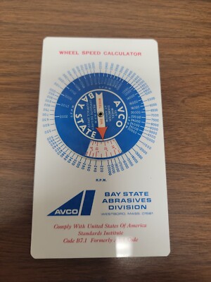 VTG BAY STATE ABRASIVE PRODUCTS CO WESTBORO GRINDING WHEEL SPEED ...