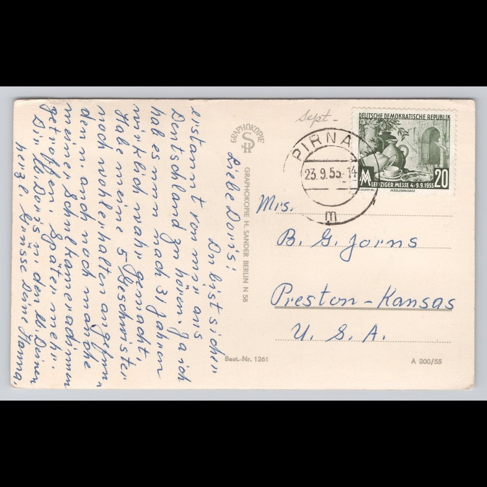 Vintage Postcard Saxon Switzerland Germany 1955 Posted Scenic Historic ...