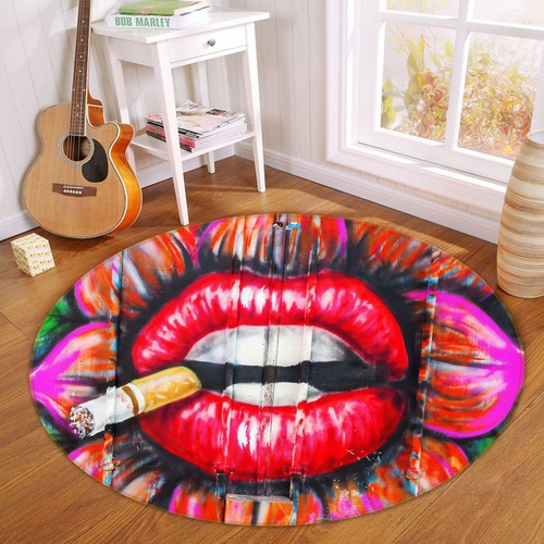 3D Red Lip Smoke ZHUA2050 Game Non Slip Rug Mat Photo Carpet Zoe | eBay