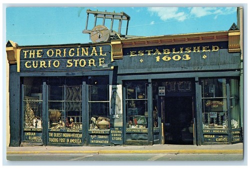 c1960's The Original Curio Store Exterior Scene Santa Fe New Mexico NM ...