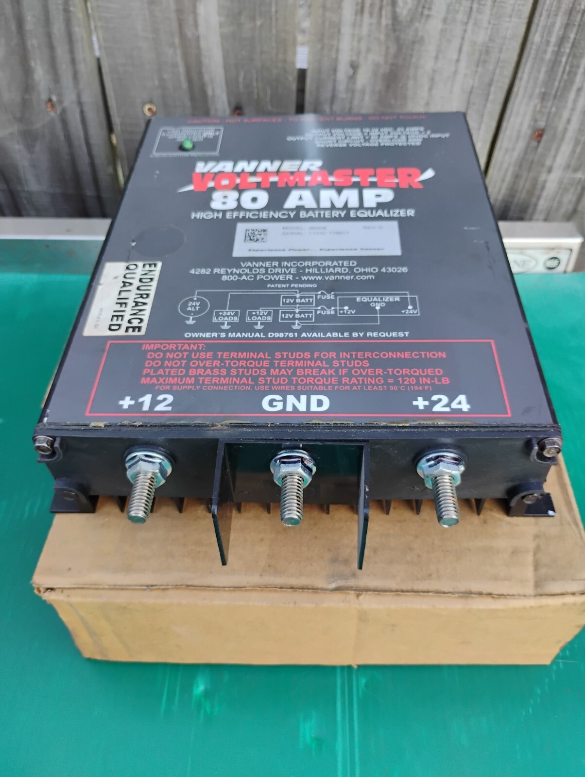 Vanner Voltmaster 6680B 80 AMP High Efficiency Battery Equalizer 24 to ...