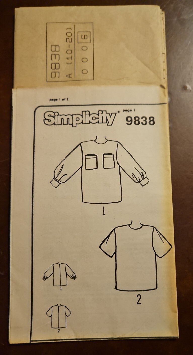 Simplicity Sewing Pattern 9838 Misses Blouses Sizes 10-20 for sale ...