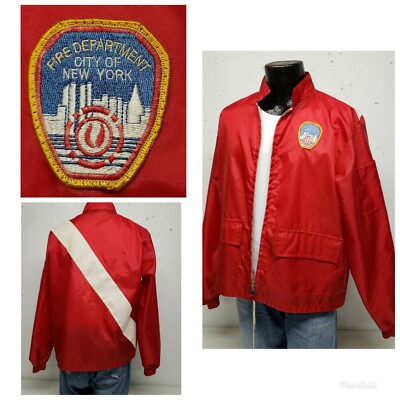 Vintage FDNY Nylon Windbreaker Jacket Men’s Large | eBay