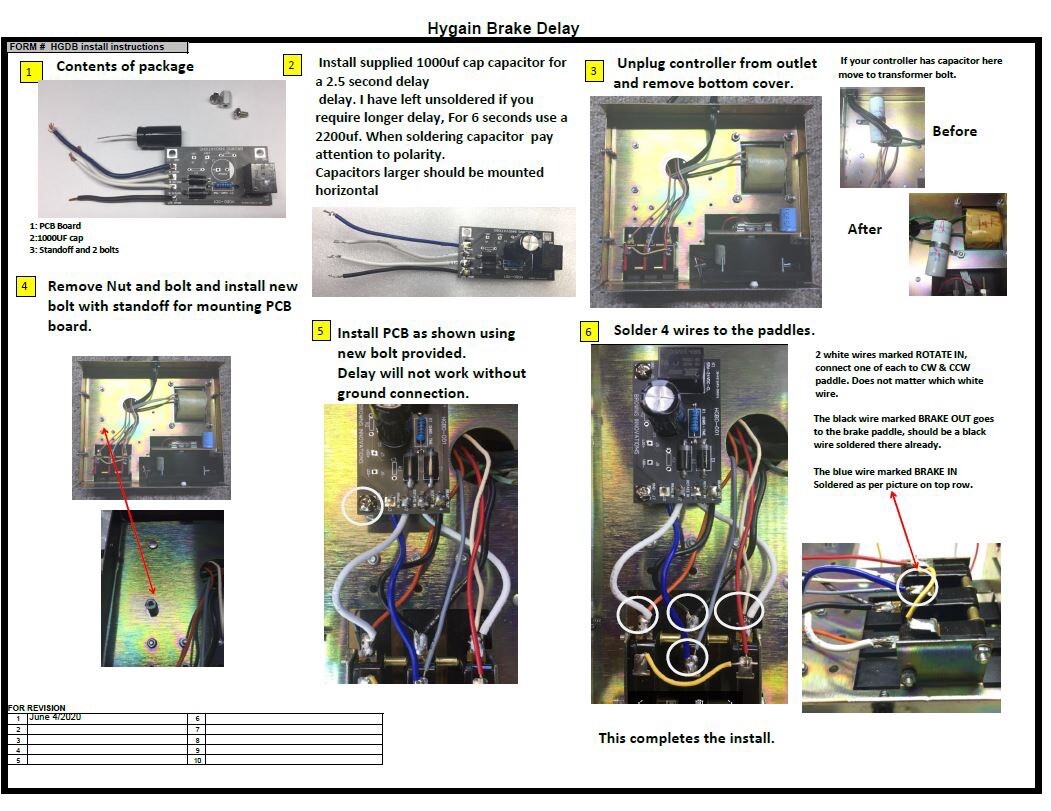 Hy-Gain Rotator Controller Brake Delay HamIV - 3 second delay HAM radio ...