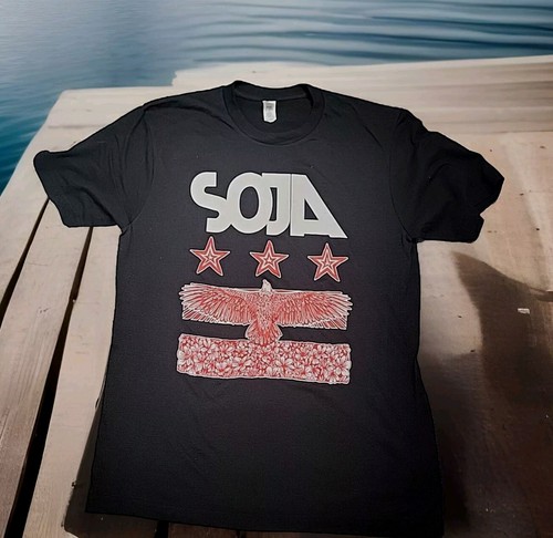 SOJA Red Eagle T-Shirt Soldiers Of Jah Army Black Men's Med Reggae Band ...