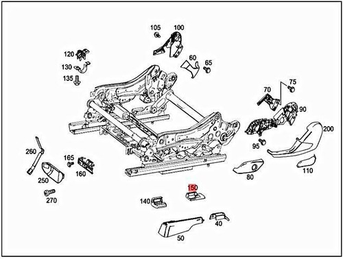 Genuine MERCEDES C292 W166 X166 Cover seat rail 16691913009051 | eBay