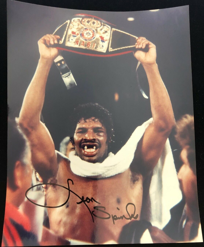 Leon Spinks Signed Autographed Photo with Championship Belt - COA | eBay