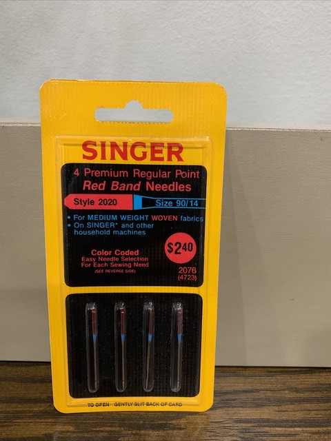 SINGER 4 Premium Regular Point Red Band Needles 2075 Style 2020 Size 11 ...