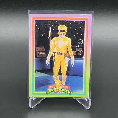 1994 MMPR MIGHTY MORPHIN POWER RANGERS COLLECT A CARD THE YELLOW RANGER ...
