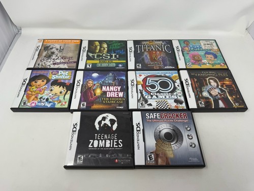 Nintendo DS Game Lot Bundle 10 CIB Nintendogs CSI Nickelodeon Dora | eBay
