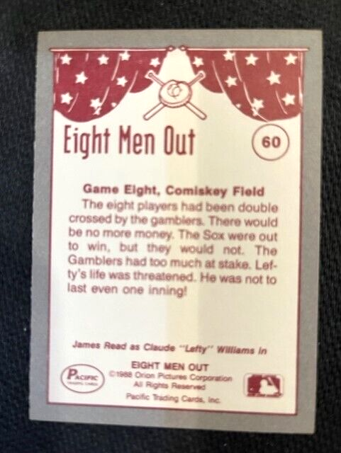 MLB - Eight Men Out Movie 1988 Pacific Lefty is Threatened #60 | eBay