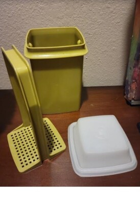 Vintage Green Tupperware Pickle Keeper Container & Drainer #1330-9 RARE ...