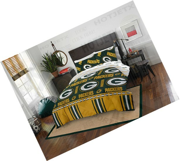 GREEN BAY PACKERS BEDDING SET FULL NFL FOOTBALL HOME BED PILLOW ...