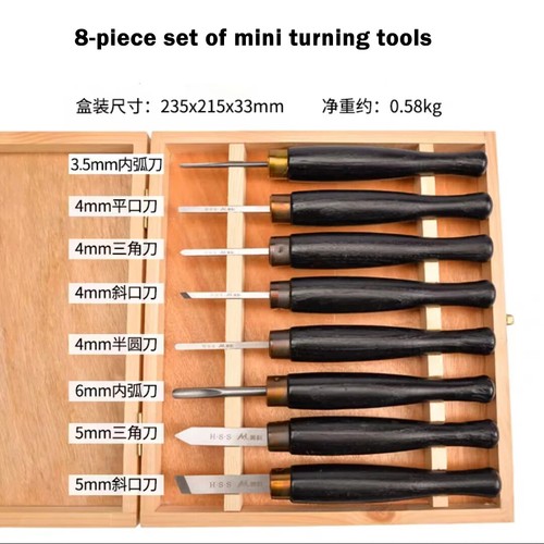 8pcs/set HSS Woodworking Turning Tool Set HSS Lathe Chisel Set High ...