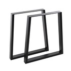 Pair of Table Legs Trapezium Iron Furniture Feet Dining Table Desk ...