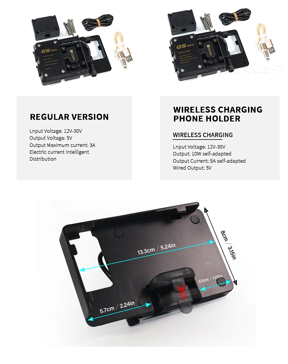 GPS Mobile Phone Navigation Bracket Wireless Charge For BMW R1250RT ...