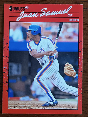 JUAN SAMUEL NEW YORK METS 1990 DONRUSS BASEBALL CARD #53 | eBay
