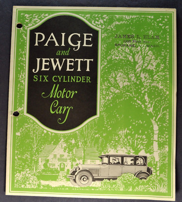 1925 Paige Jewett Motor Car Brochure Roadster Touring Sedan Nice ...