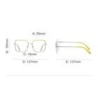 Oversized Square Rimmed Glasses Two-Tone Anti Blue Light Glasses Frame ...