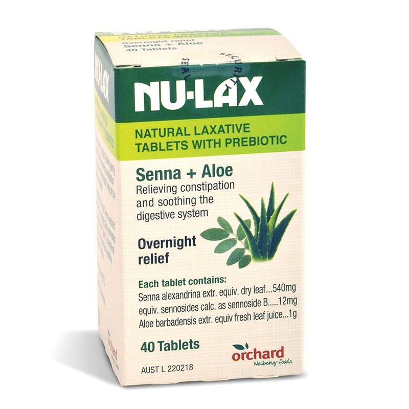 NEW Nu-Lax Natural Laxative Tablets with Prebiotic 40 Tablets Nulax ...