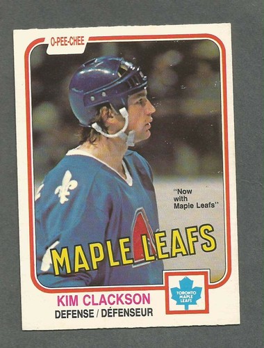 1981-82 OPC O-Pee-Chee Hockey Kim Clackson #271 Maple Leafs Nordiques ...
