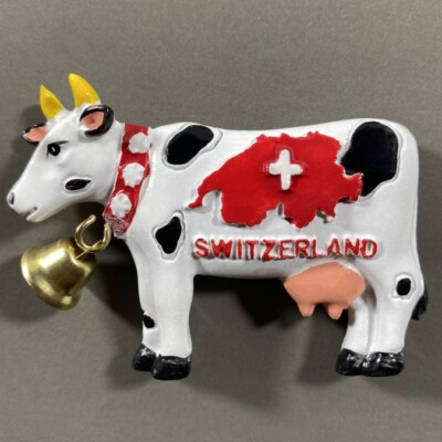 Swiss Cow Switzerland Tourist Gift Souvenir 3D Resin Refrigerator ...