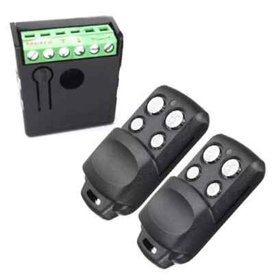 Garage Door Receiver Kit with Remote Control 2-Channel 433MHz Fixed ...
