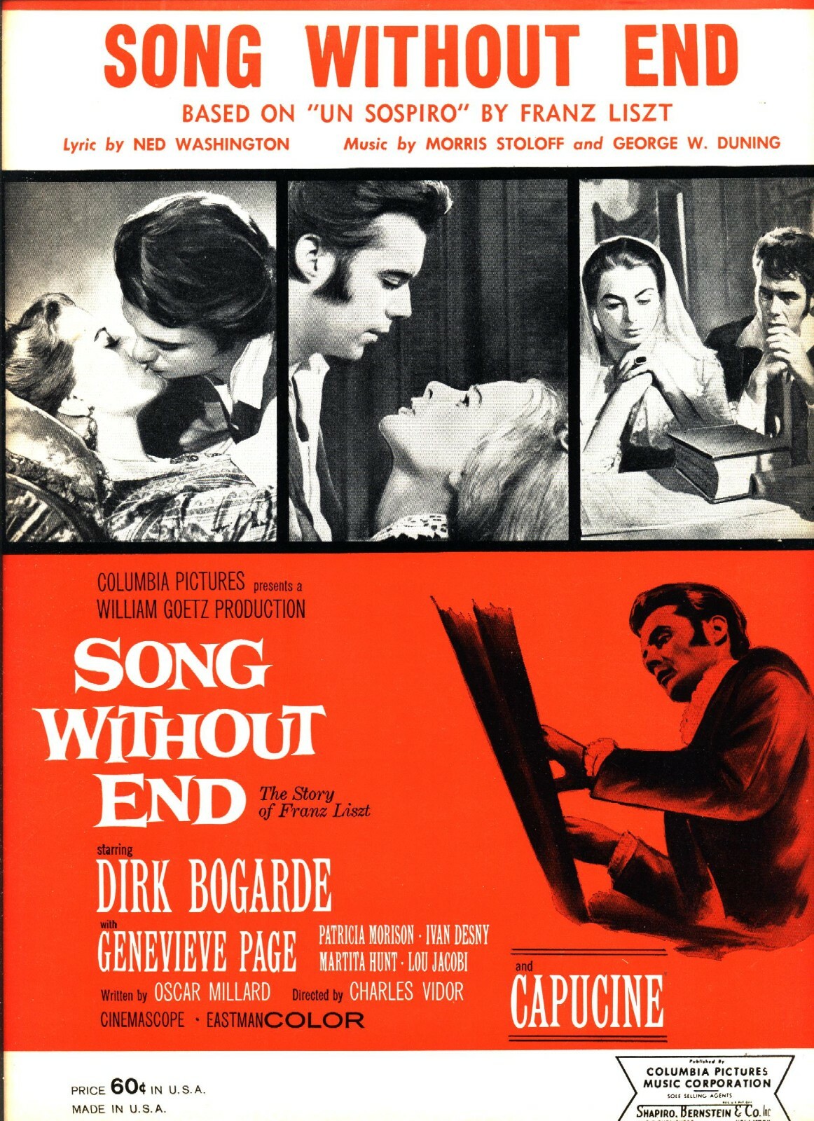 FRANZ LISZT SONG WITHOUT END SHEET MUSIC PIANO/VOCAL/GUITAR 1960 VERY ...