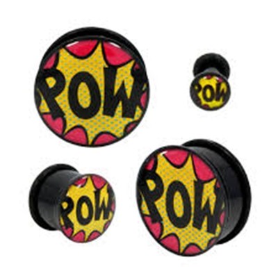 PAIR-Comics POW Acrylic Single Flare Ear Plugs 20mm/13/16" Gauge | eBay