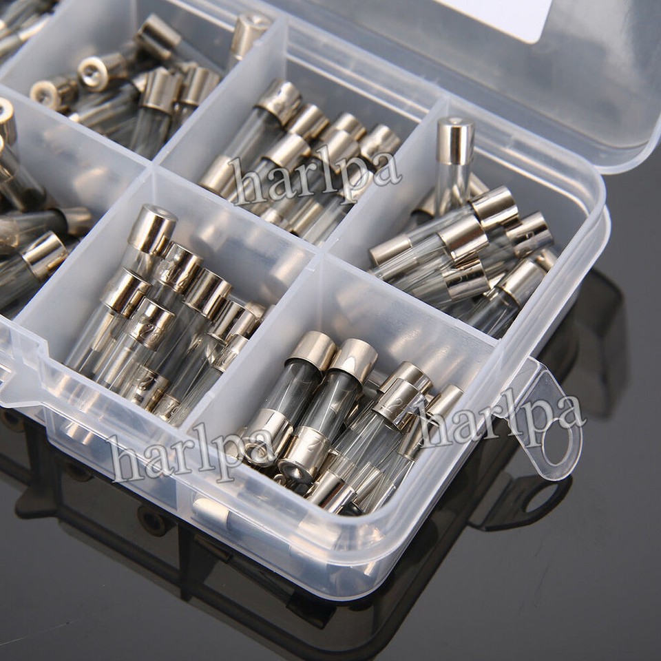 100pcs Quick Blow Glass Tube Fuse Assorted Kit Fast-blow Fuses 0.2A ...