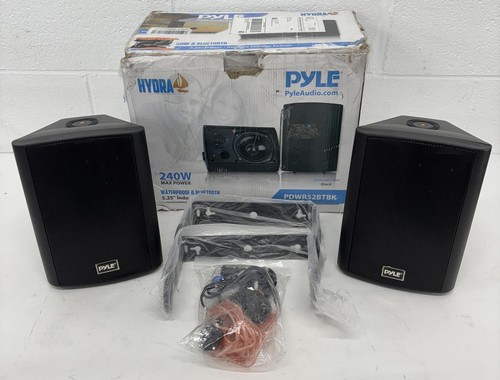 Pyle Waterproof Wall Mount Speaker System - 5.25 Inch Active + Passive ...