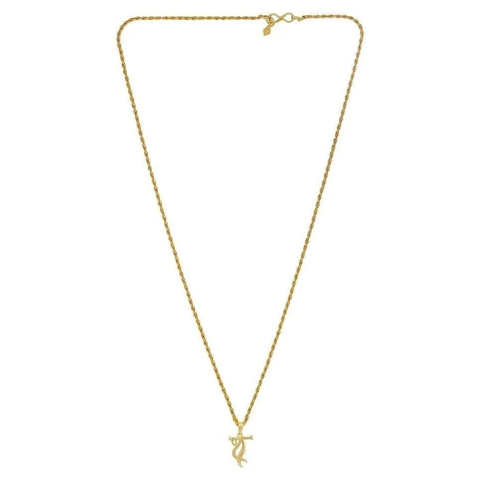Gold Plated Brass Lord Krishna flute, Hindu God Locket necklace chain ...