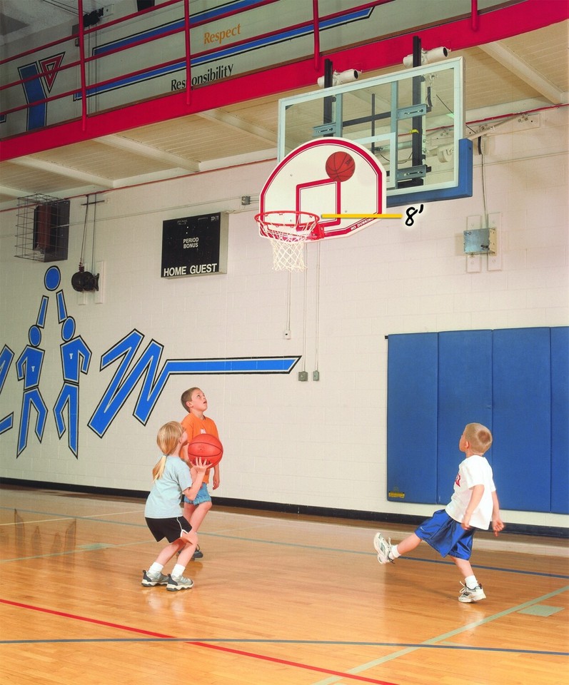 Bison 6-in-1 Adjustable Easy-Up Youth Basketball Goal, New 842569065270 ...