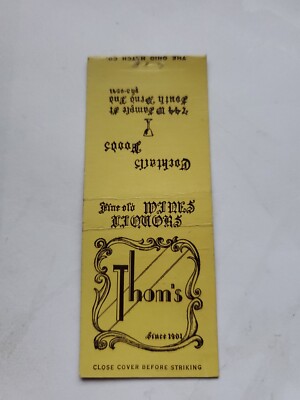 Thom's South Bend Indiana Matchbook Cover | eBay