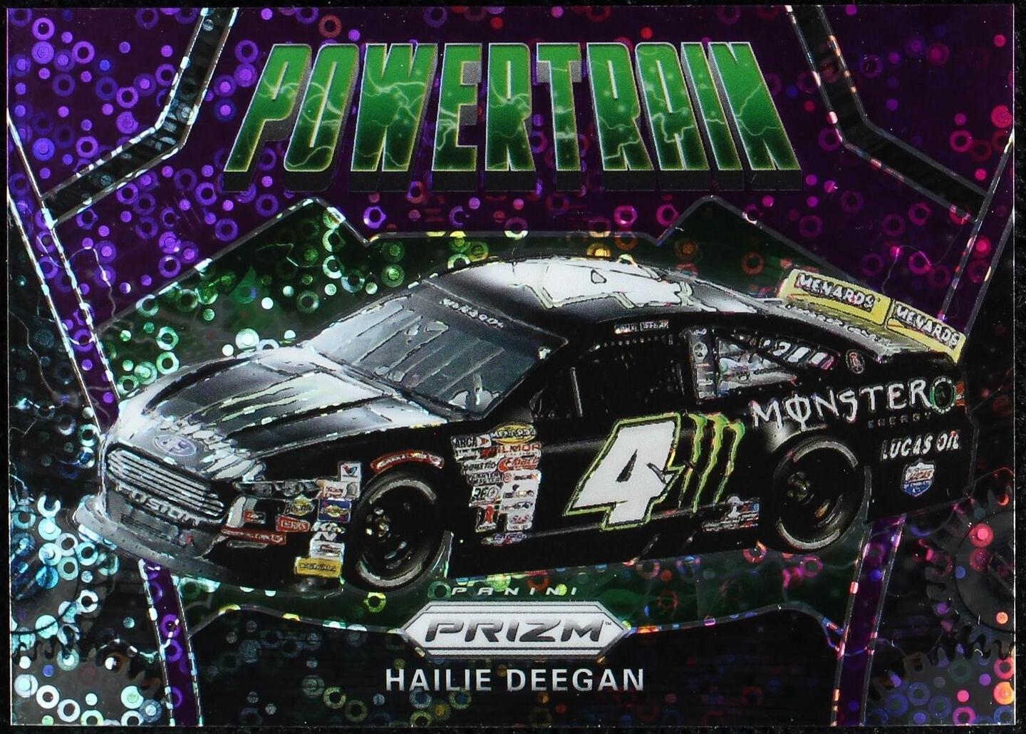 2020 Panini Prizm - Power Train Hailie Deegan #90 Purple Disco Prizm ...