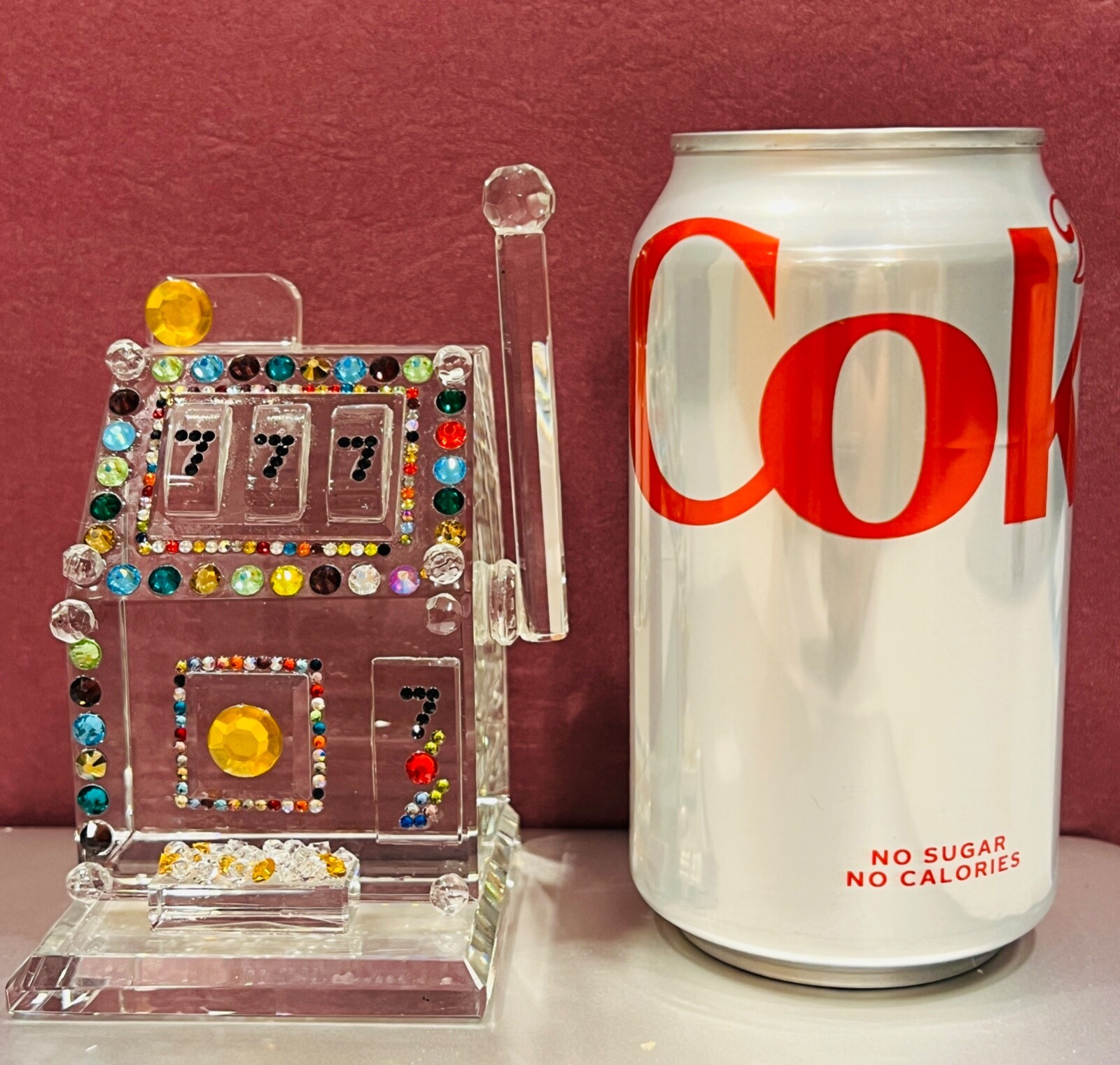 CRYSTAL SLOT MACHINE / ONE ARM BANDIT CUSTOMIZED with SWAROVSKI ...