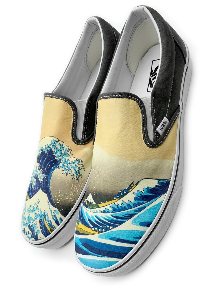 The Great Wave Slip-on Vans Brand Shoes | eBay