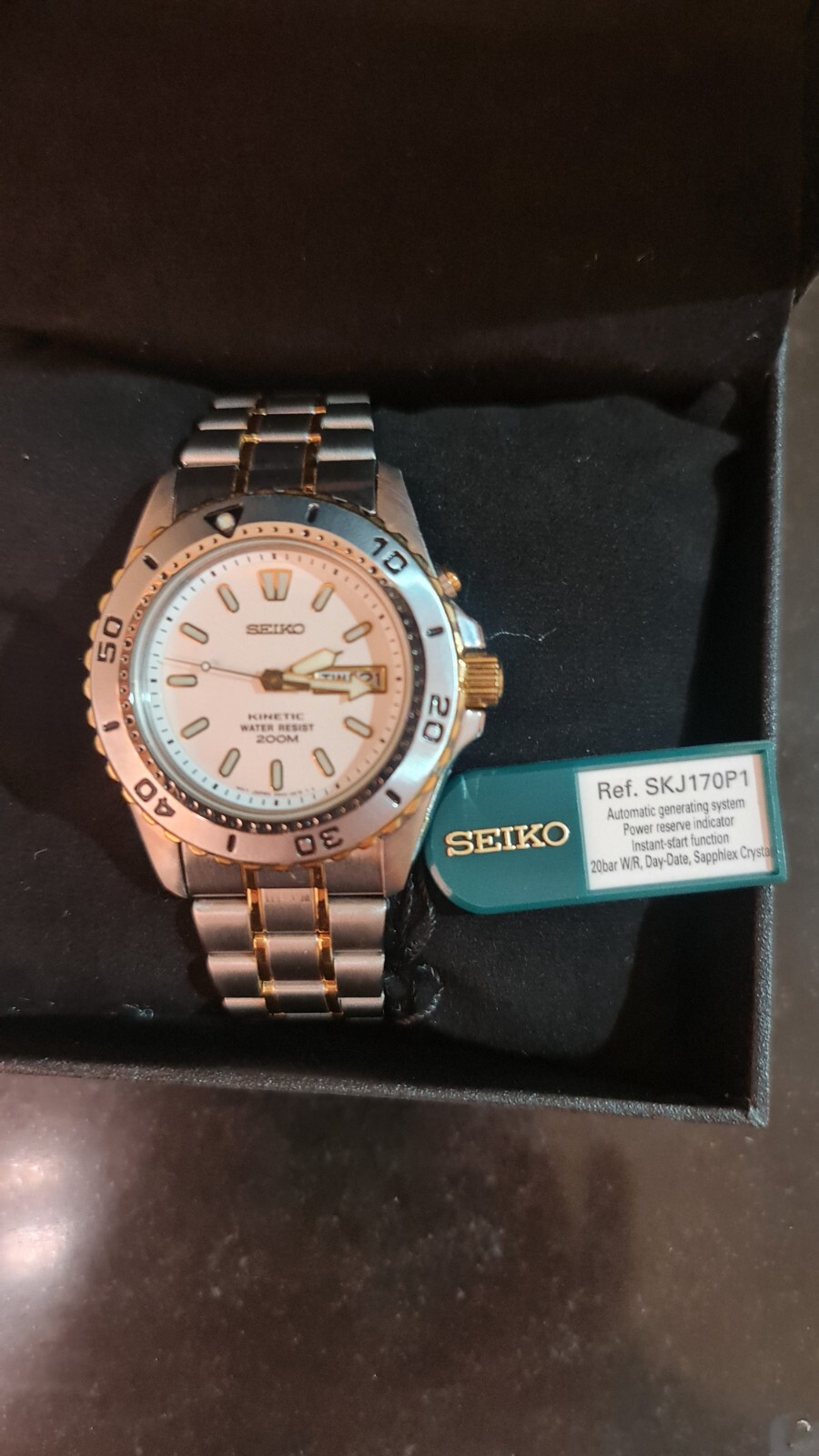 Seiko Kinetic White Men's Watch - SKJ170 for sale online | eBay