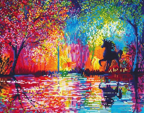 Dreamer Designs Diamond Art Kit “Rainbow Stallion" New Sealed- 50X40 cm ...