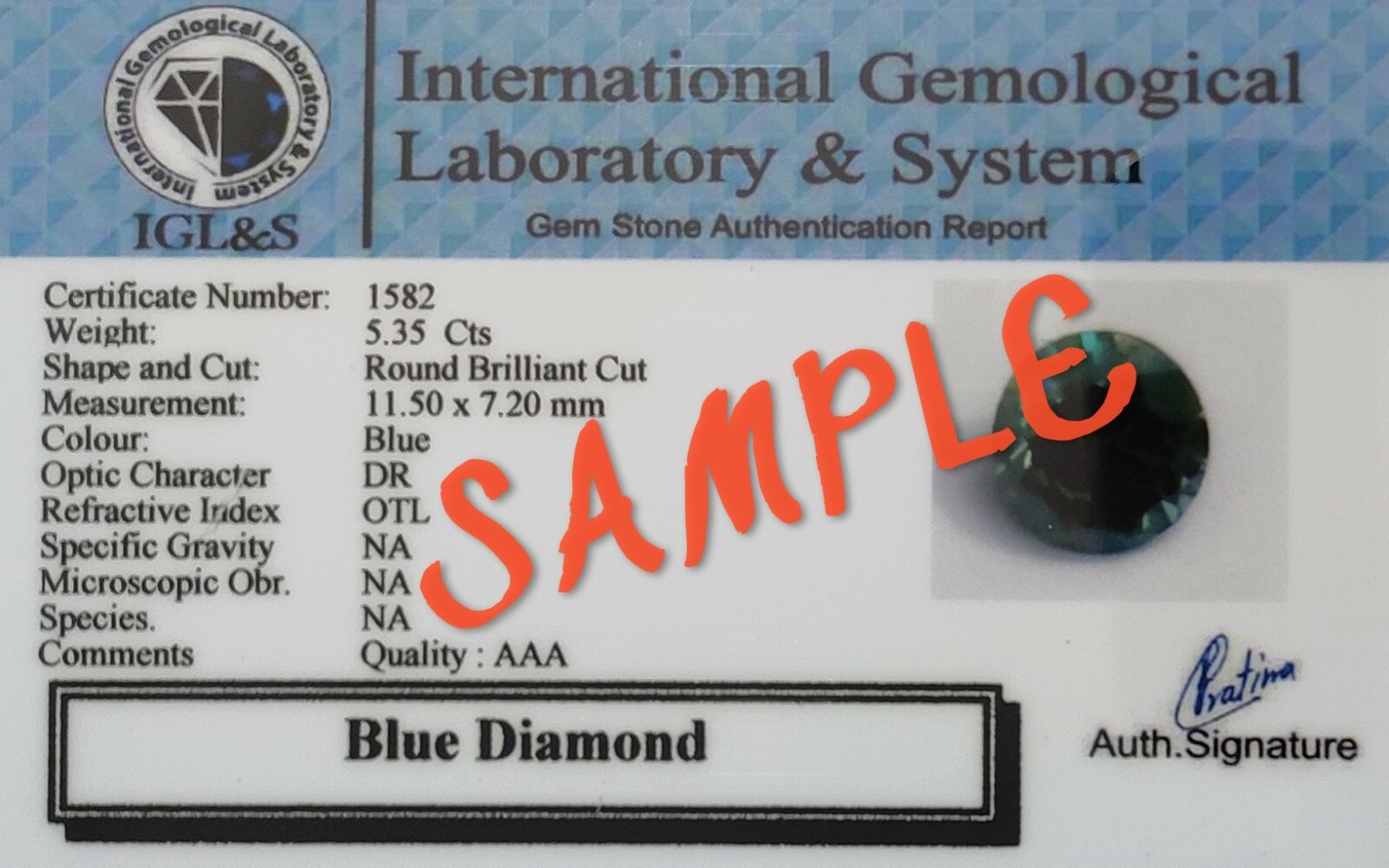10 cts Loose Dark Blue Lab Created Diamond for Ring Certified ! Jewelry ...