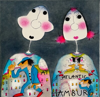 Original Beate Prahl,Hedda, Udo Lindenberg Comic, Acryl auf Leinwand ...