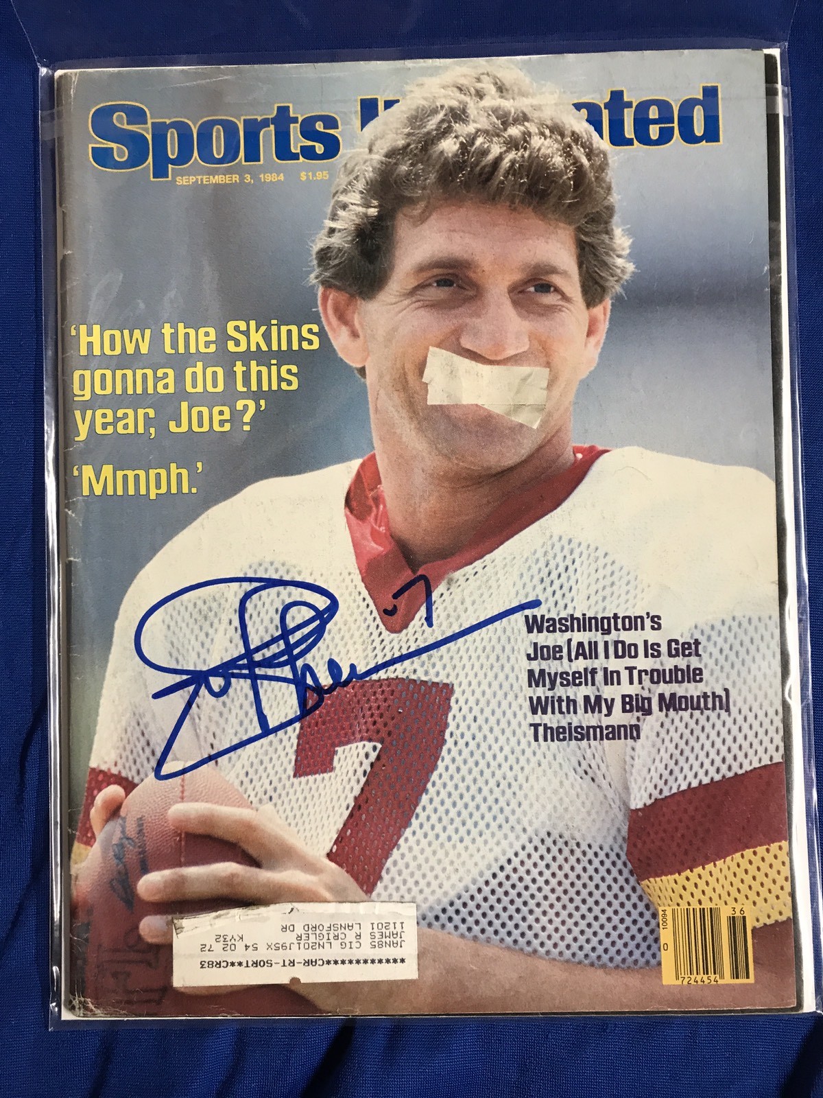 Joe Theismann Signed Sports Illustrated Magazine Autographed | eBay