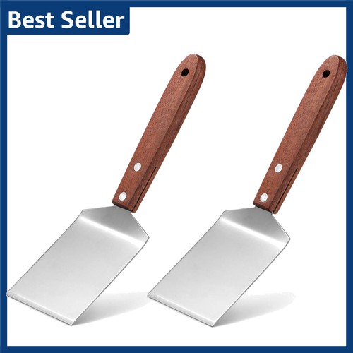 2 Pieces Small Spatula，Small Metal Spatula，Mini Metal Spatulas for ...