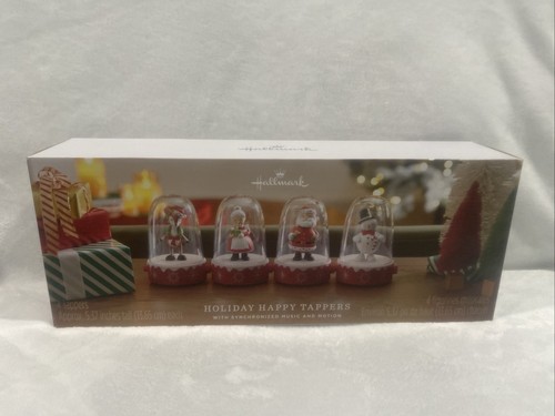 2024 HALLMARK Happy Tappers Set of 4 Santa, Mrs. Claus, Reindeer ...
