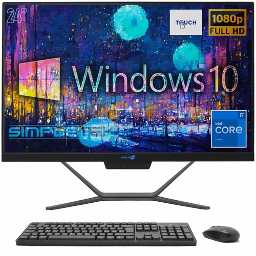 AIO ALL IN ONE Touch Screen i7 24" WINDOWS 10 8GB 120GB FULL HD PC ...