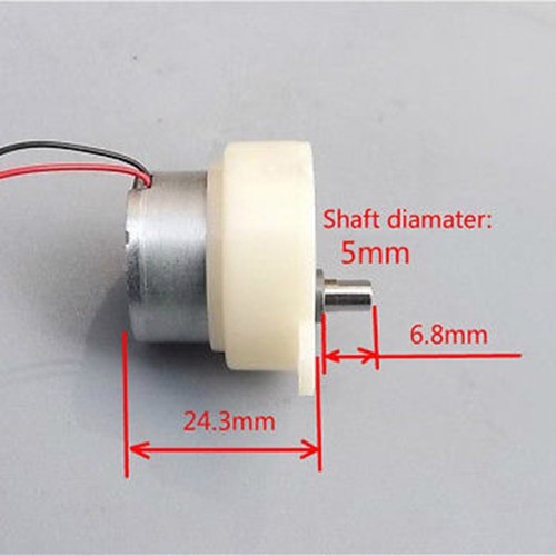 Small DC Gear Motor 3-9V Mini Worm Gear Motor Slow Low Speed 9-32RPM ...