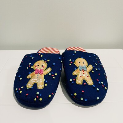 Peter Alexander Slippers Scuffs Gingerbread Man Christmas Ladies Size L ...